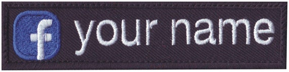 Facebook Logo Custom Embroidered Name Tag Patch | Etsy