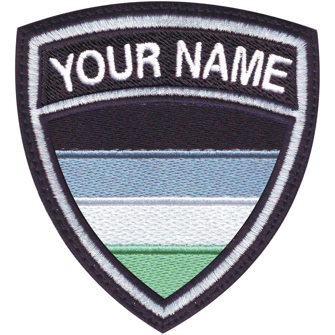 Aroace Pride Flag Personalized Crest Flag Name Embroidered Patch - Etsy