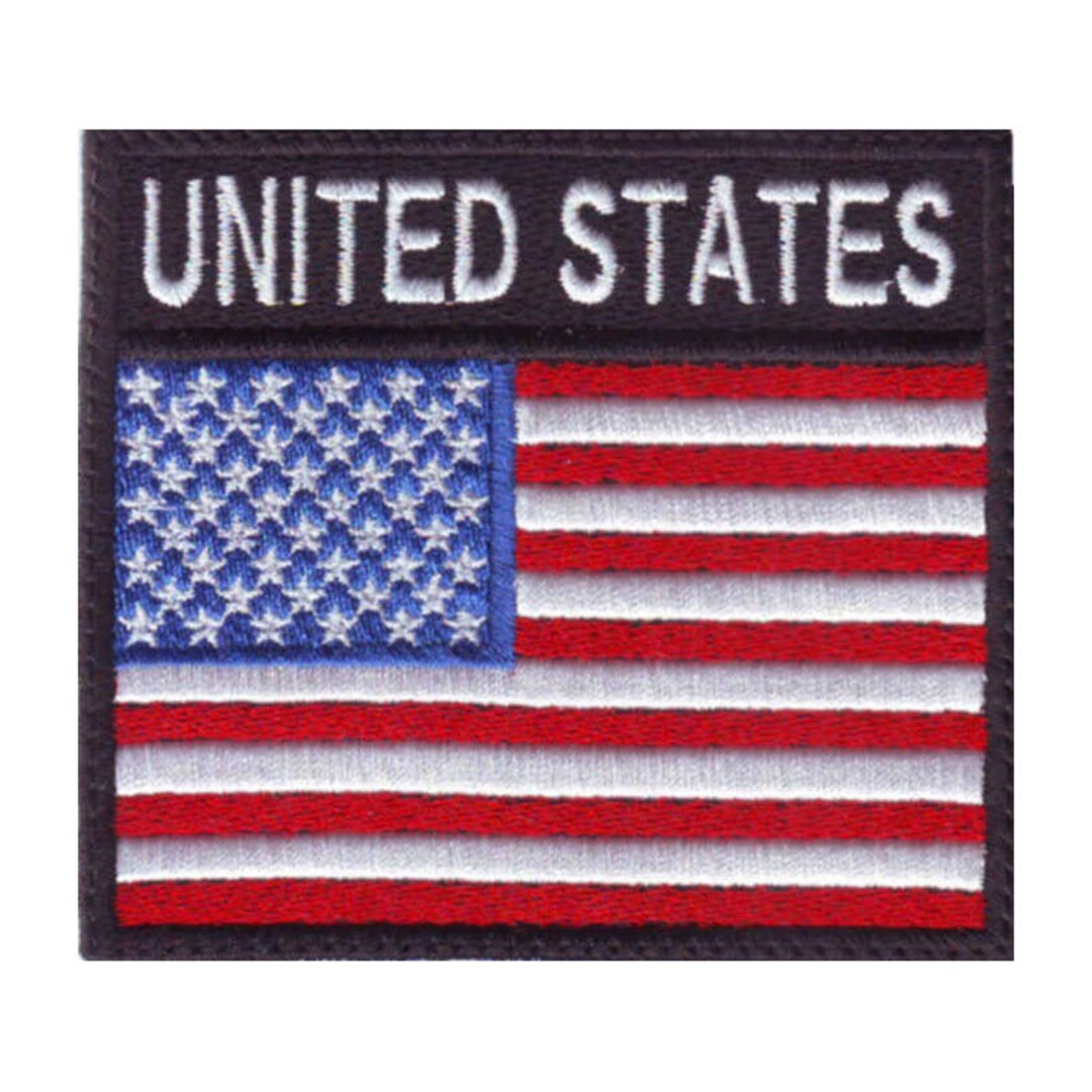 US Badge Flag Embroidered Patch - Etsy