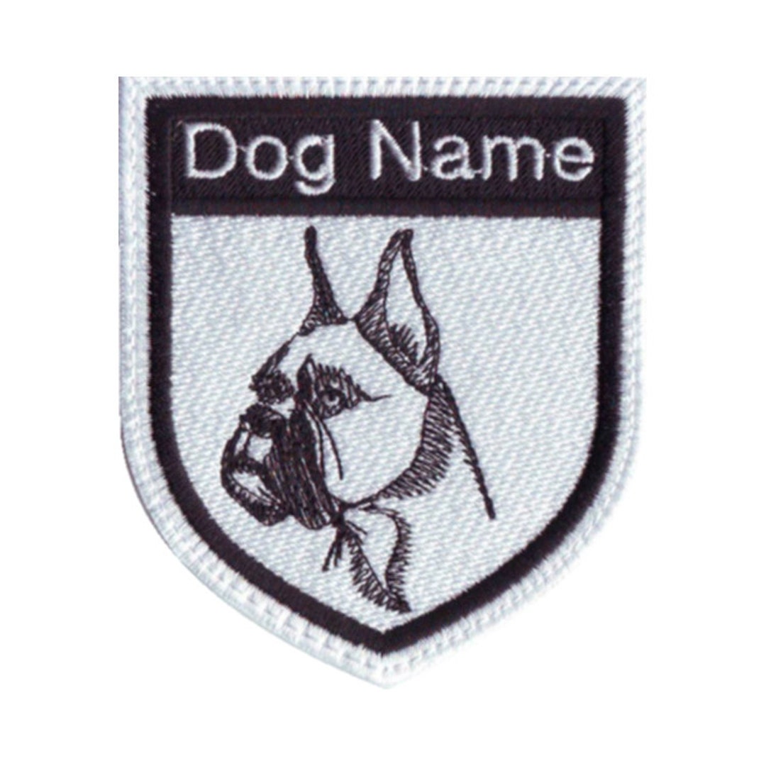 Boxer Custom Dog Name Embroidered Patch - Etsy