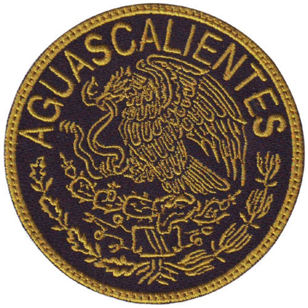 Aguascalientes Mexico Eagle Shield Embroidered Patch - Etsy
