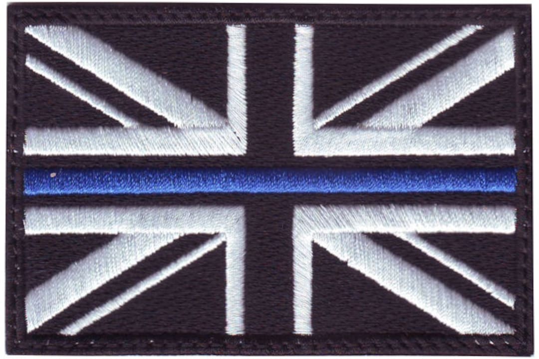 Thin Blue Line UK Flag Embroidered Patch - Etsy