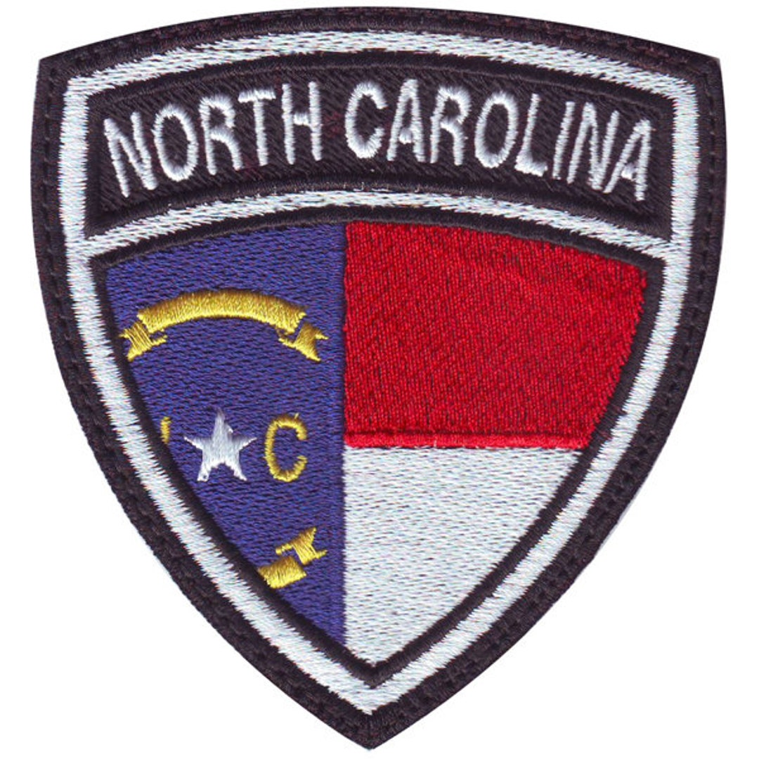 North Carolina Crest Flag Embroidered Patch - Etsy