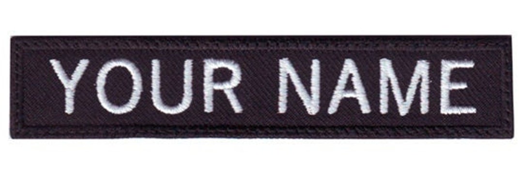 Military 3" to 6" X 1" " Inches Personalized Embroidered Name Tag Patch ...