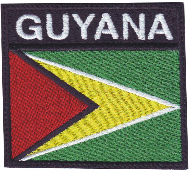 Guyana Badge Flag Embroidered Patch - Etsy