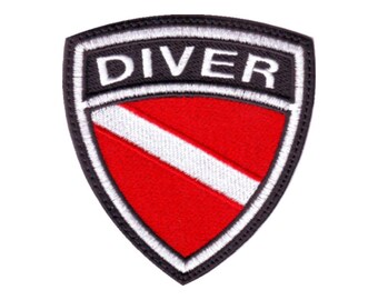 Scuba Diver Flag Embroidered Patch | Etsy