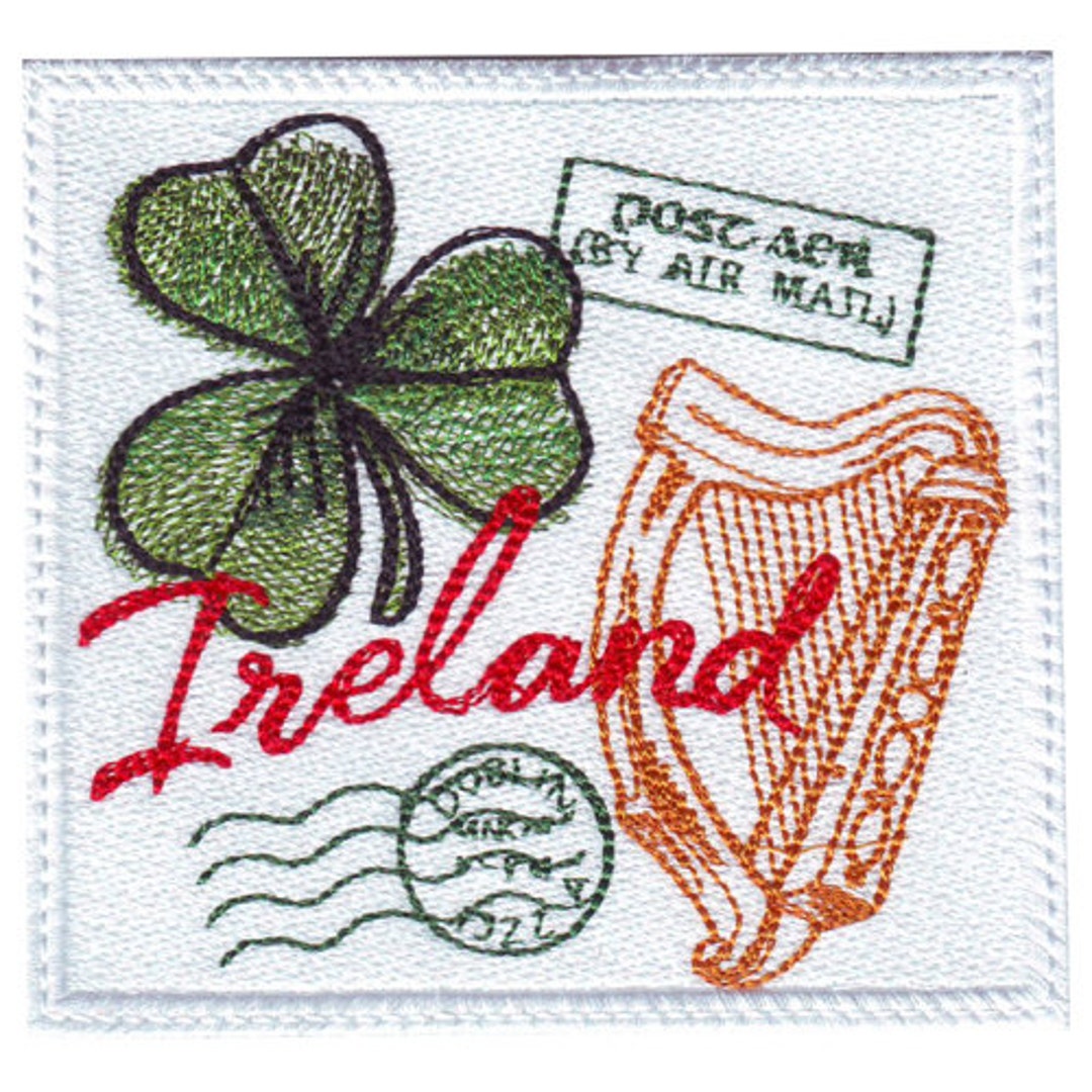 Ireland Stamp Embroidered Patch - Etsy