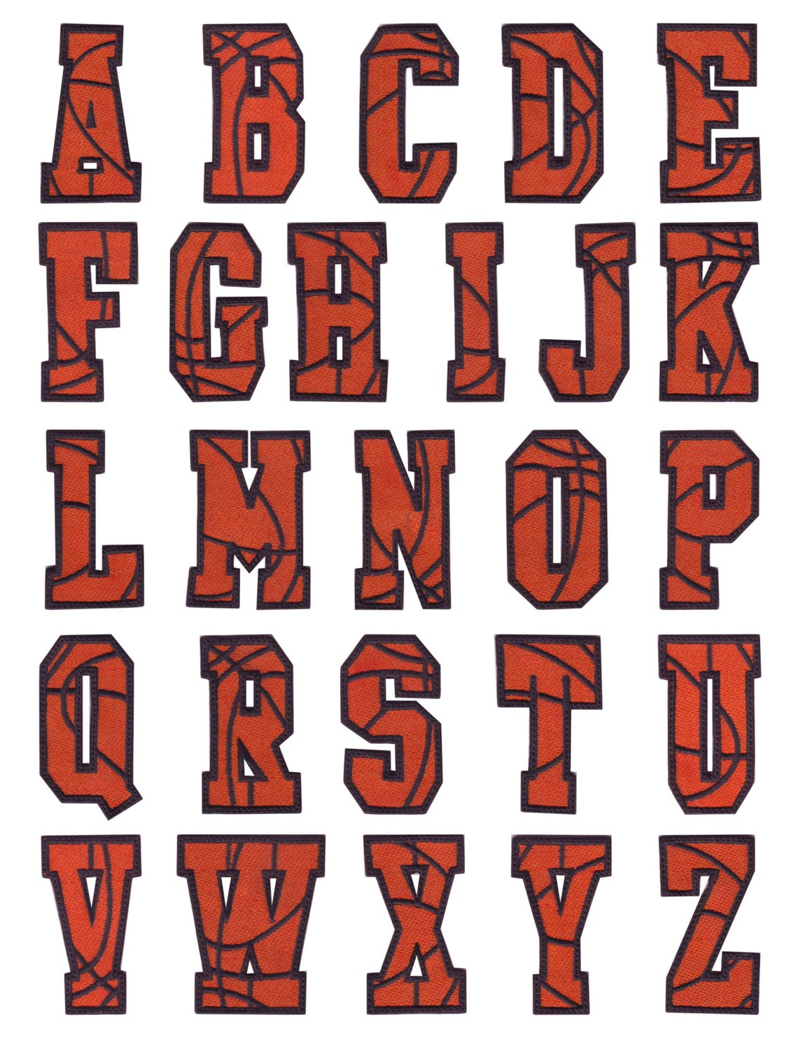 3 Basketball Letter Embroidered Sew on Patch | Etsy