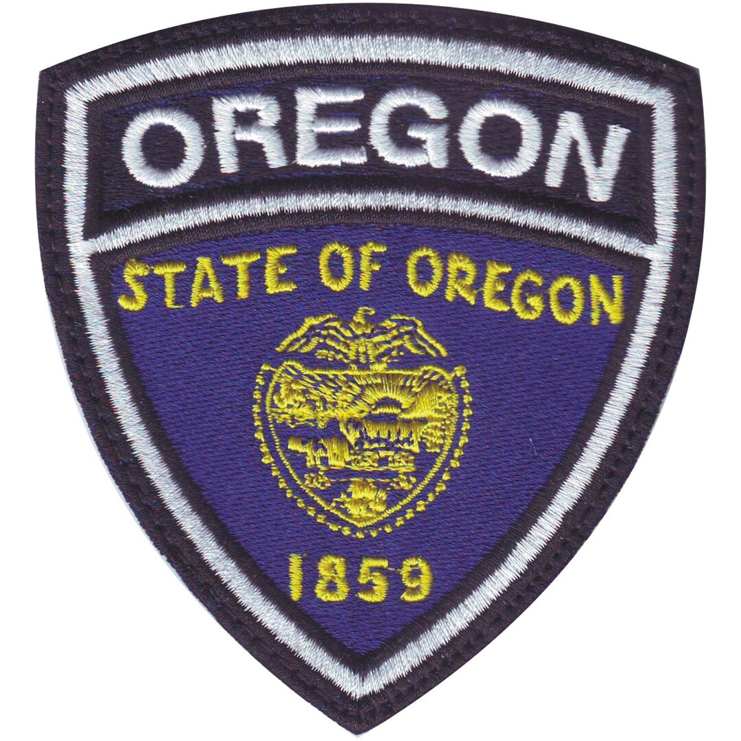 Oregon Crest Flag Embroidered Patch - Etsy