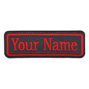 Rectangular 1 Line Personalized Embroidered Name Tag Patch (D) - Etsy