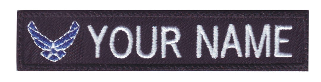 Personalized Embroidered Name Tag Patch USAF Army, Navy, Air Force ...