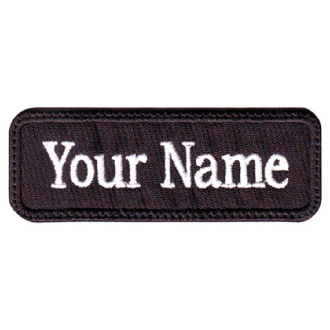 Rectangular 1 Line Personalized Embroidered Name Tag Patch (H) - Etsy