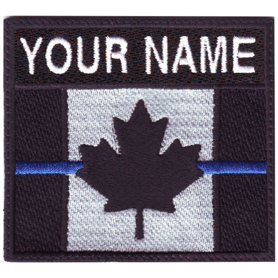 Thin Blue Line Canada Personalized Badge Flag Embroidered - Etsy UK