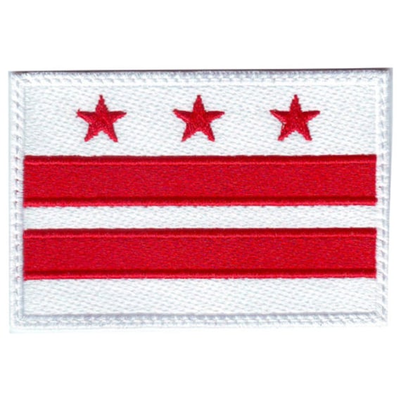 Washington D.C. Flag Embroidered Patch | Etsy