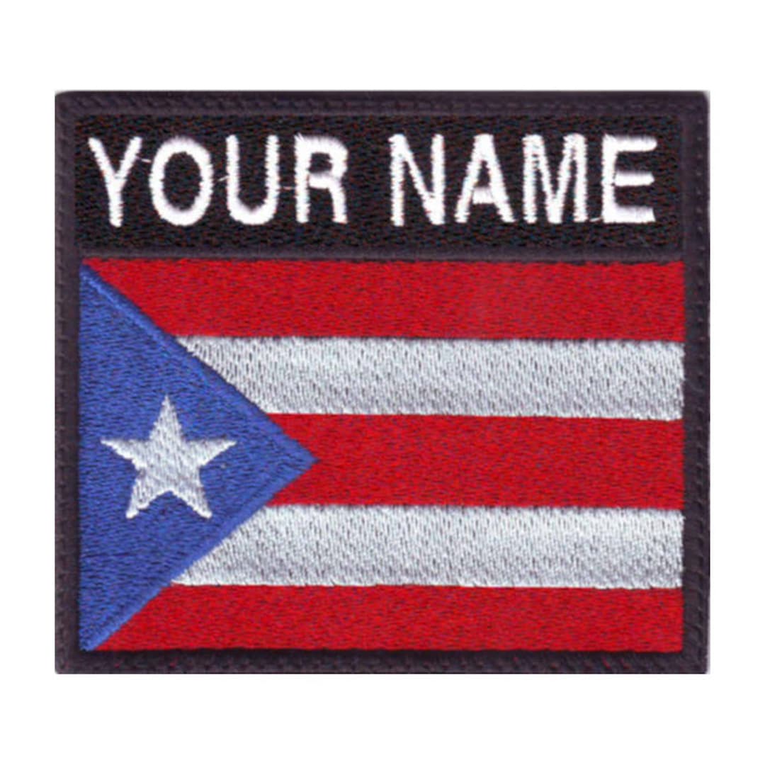 Puerto Rico Personalized Badge Flag Embroidered Patch - Etsy
