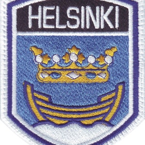 Helsinki City Coat of Arms Finland Crest Embroidered Patch - Etsy