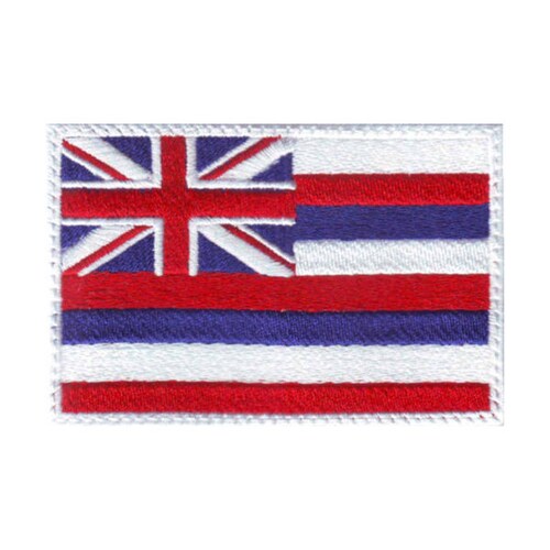 HAWAII Original STATE Flag PATCH Iron-on Embroidered Applique - Etsy