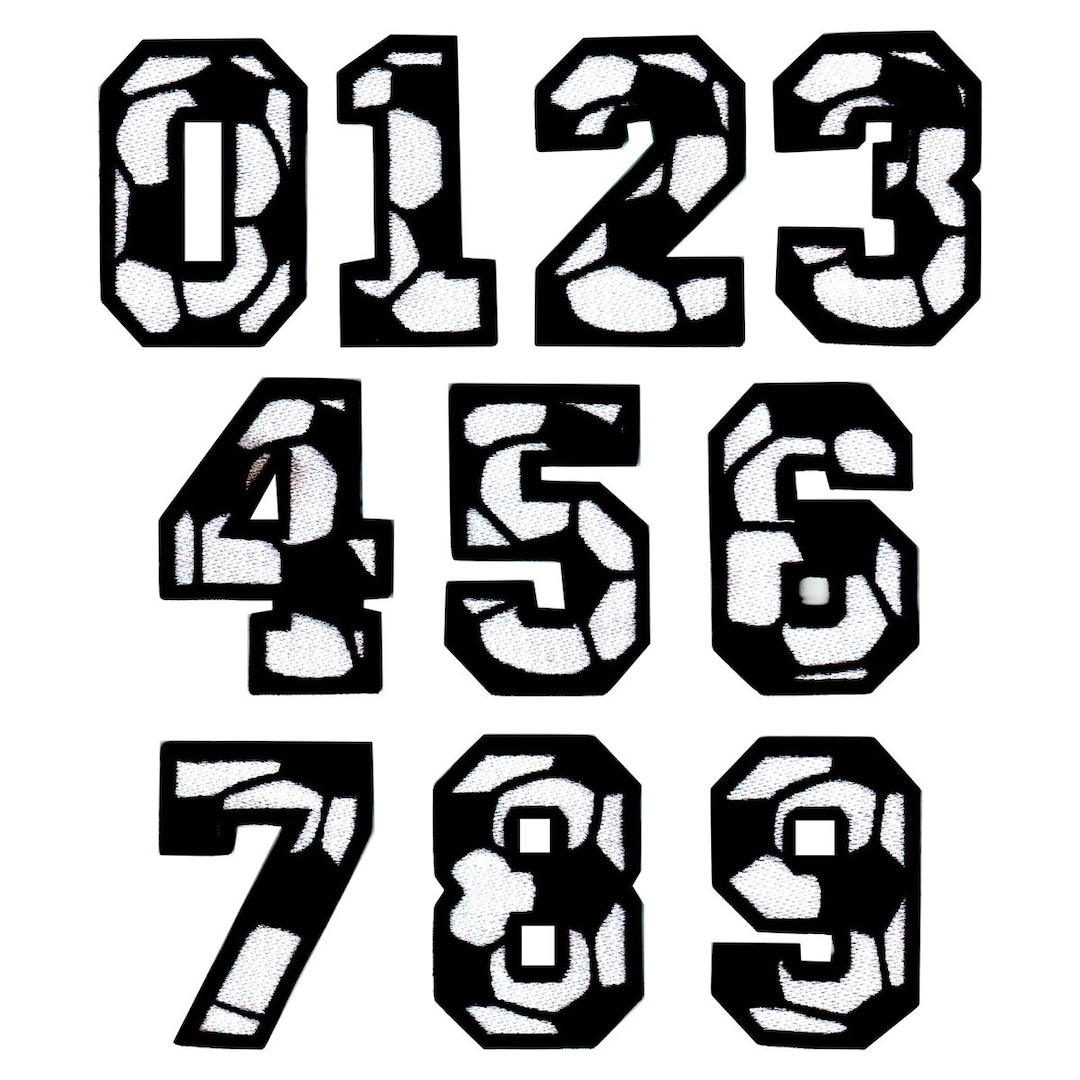 3" Soccer Number Embroidered Sew on Patch - Etsy