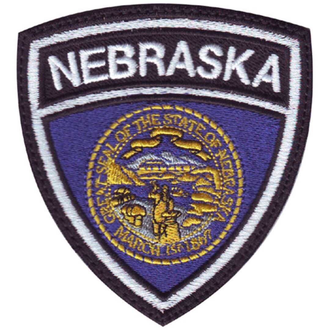 Nebraska State Crest Flag Embroidered Patch - Etsy