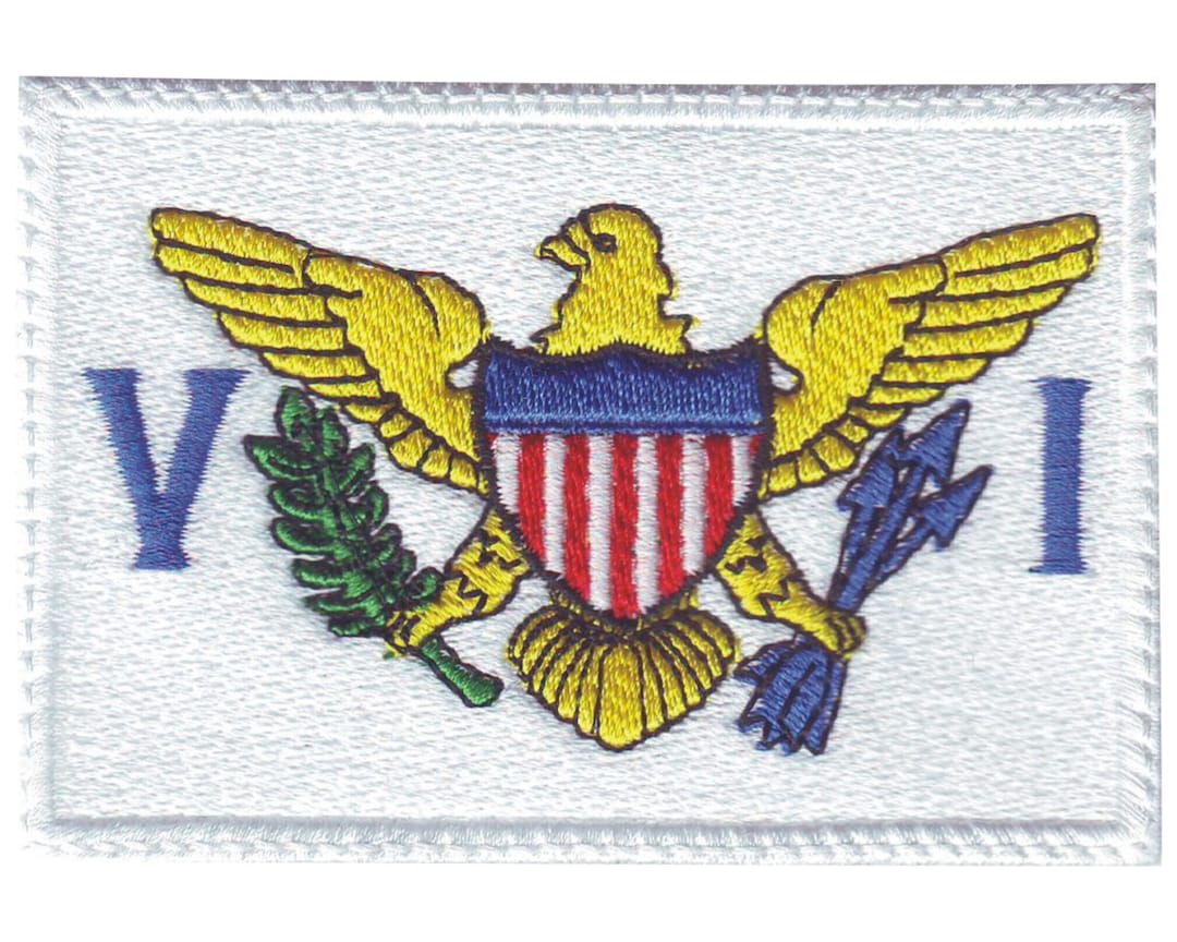 US Virgin Islands Flag Embroidered Patch - Etsy