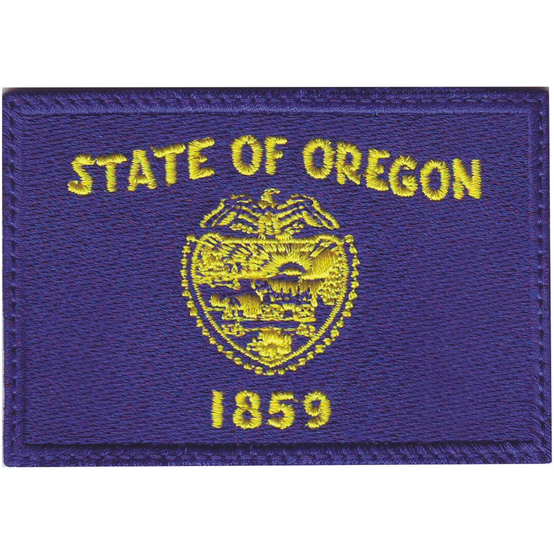 Oregon Flag Embroidered Patch - Etsy
