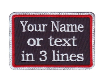 Rectangular 1 Line Personalized Embroidered Name Tag Patch H - Etsy