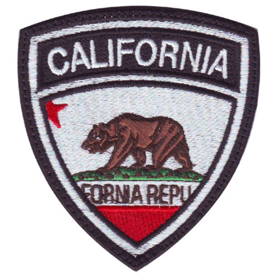 California Crest Flag Embroidered Patch - Etsy