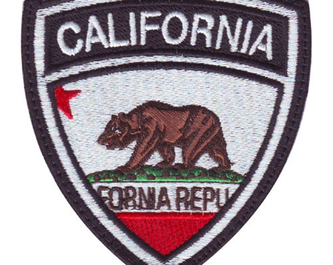 California Crest Flag Embroidered Patch - Etsy