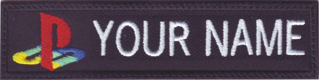 PS Personalized Embroidered Name Tag Patch With Playstation PS Logo - Etsy
