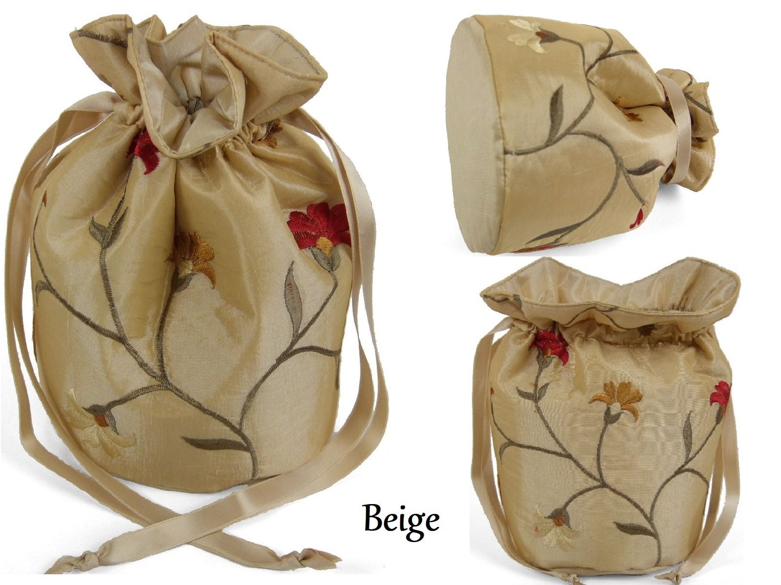 Pompadour Bag, Evening Bag, Traditional Costume Bag, Black, Red, Beige ...