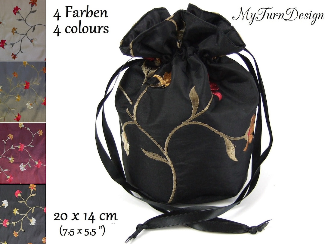 Pompadour Bag, Evening Bag, Traditional Costume Bag, Black, Red, Beige ...