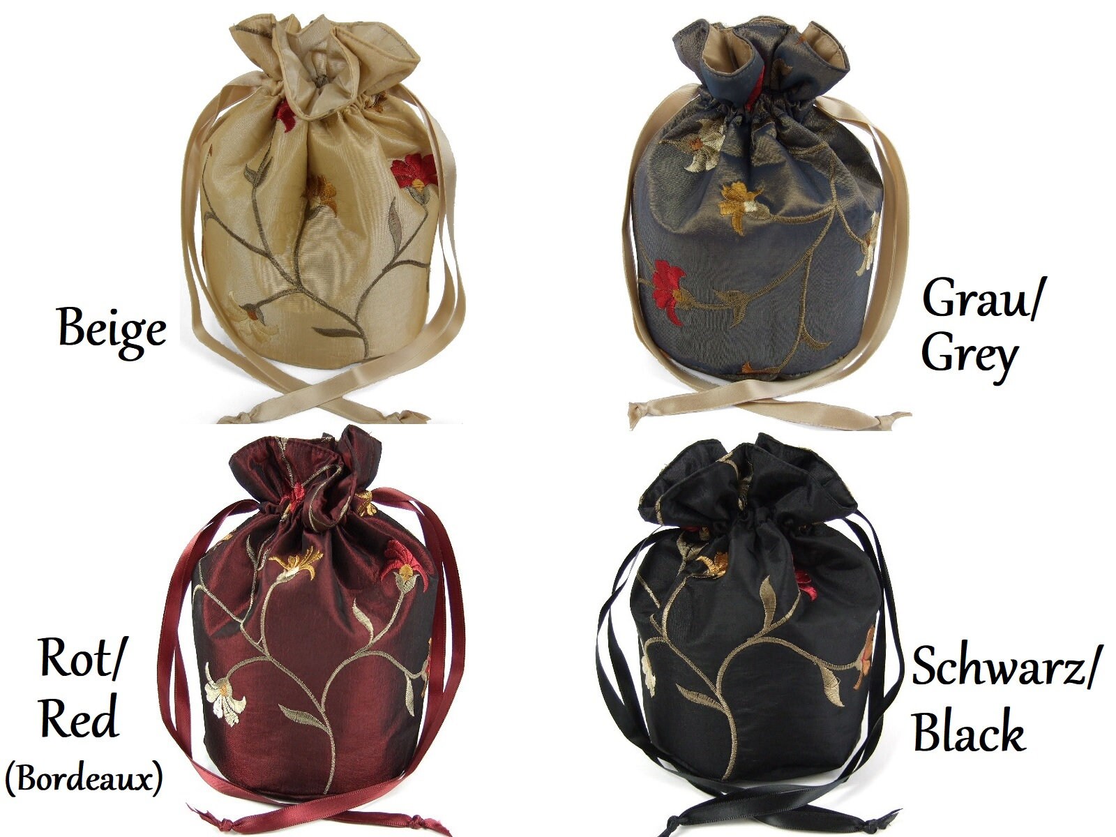 Pompadour Bag, Evening Bag, Traditional Costume Bag, Black, Red, Beige ...