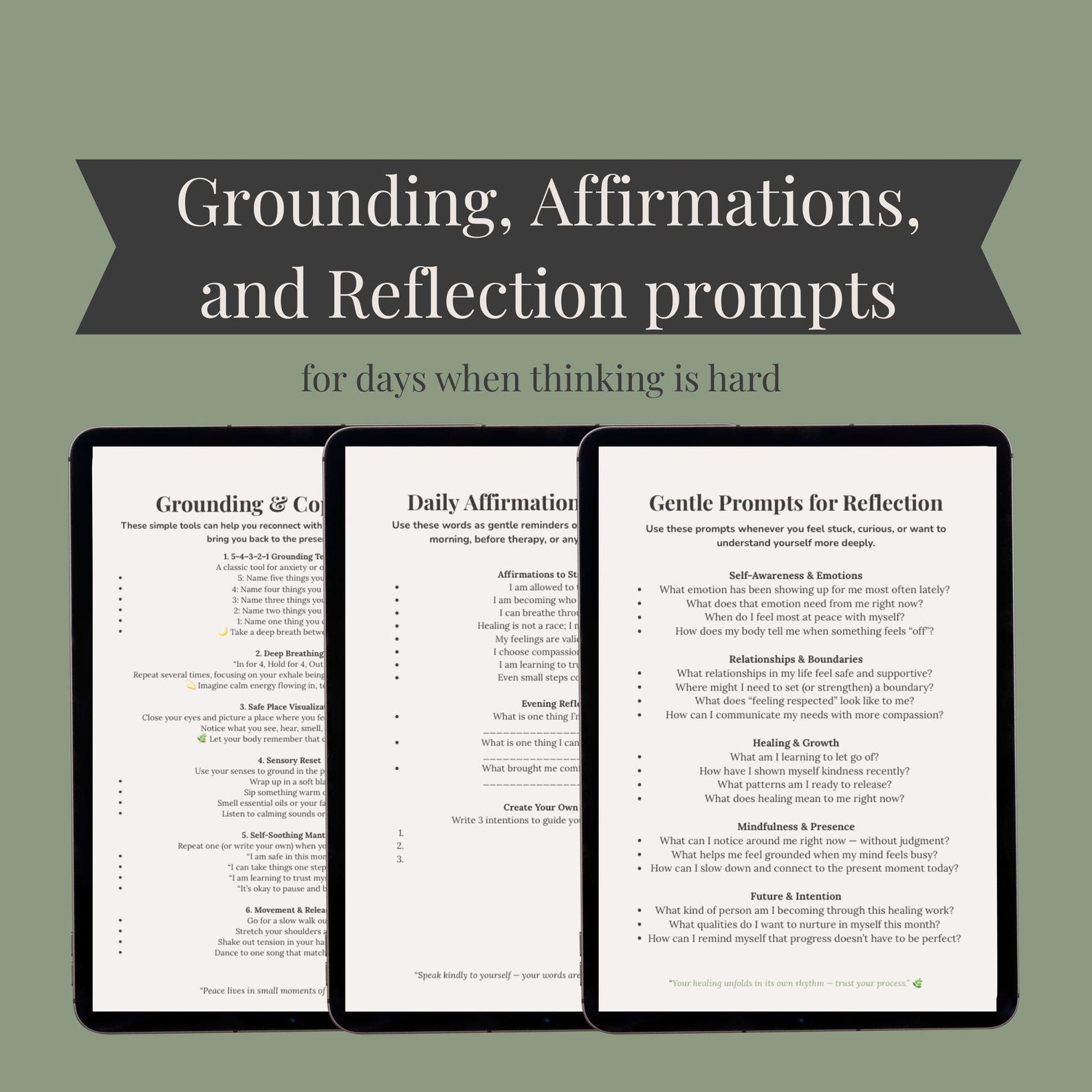Therapy Notes and Reflection Journal | Wellness and Self-care Planner ...