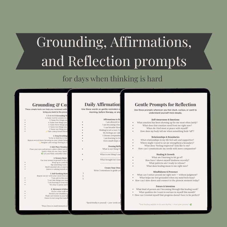 Therapy Notes and Reflection Journal | Wellness and Self-care Planner ...