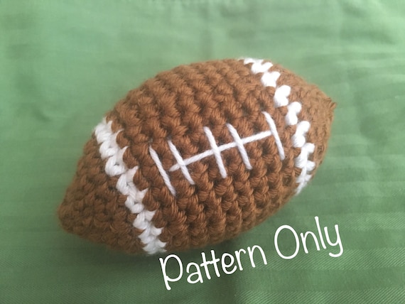 Items similar to Crochet Football Toy Pattern, Sports Toy Pattern ...