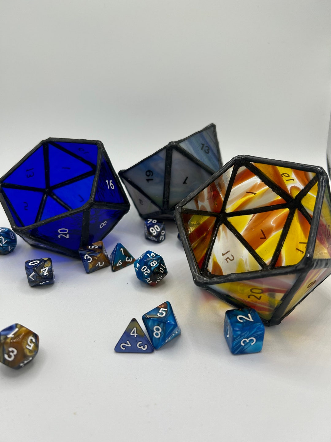 Stained Glass D20 Dice Roller and Holder - Etsy