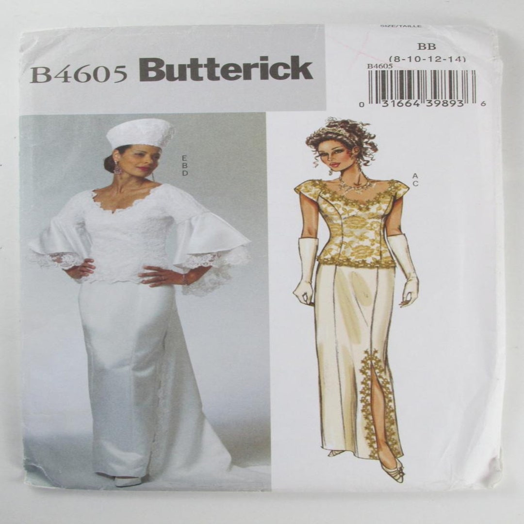 Butterick 4605 Sewing Pattern: Misses Skirt, Top, Train & Hat (sizes 8 ...