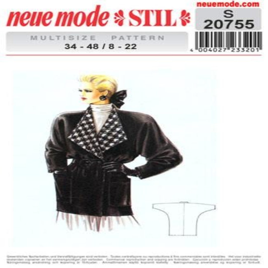 Neue Mode Stil S20755, Size (34-48/8-22) - Etsy