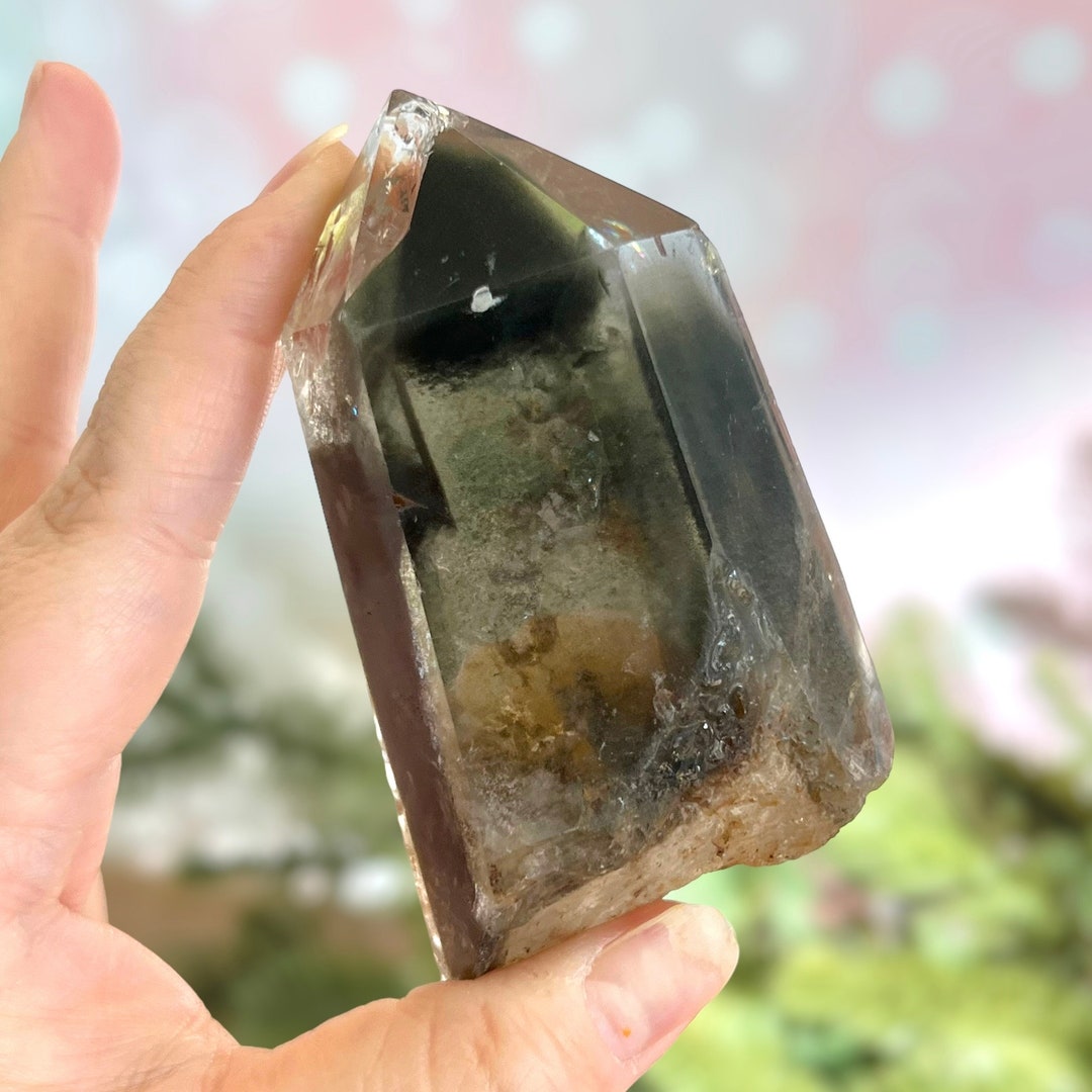 Smoky Lodolite Crystal Tower - Garden Quartz Mineral Specimen From ...