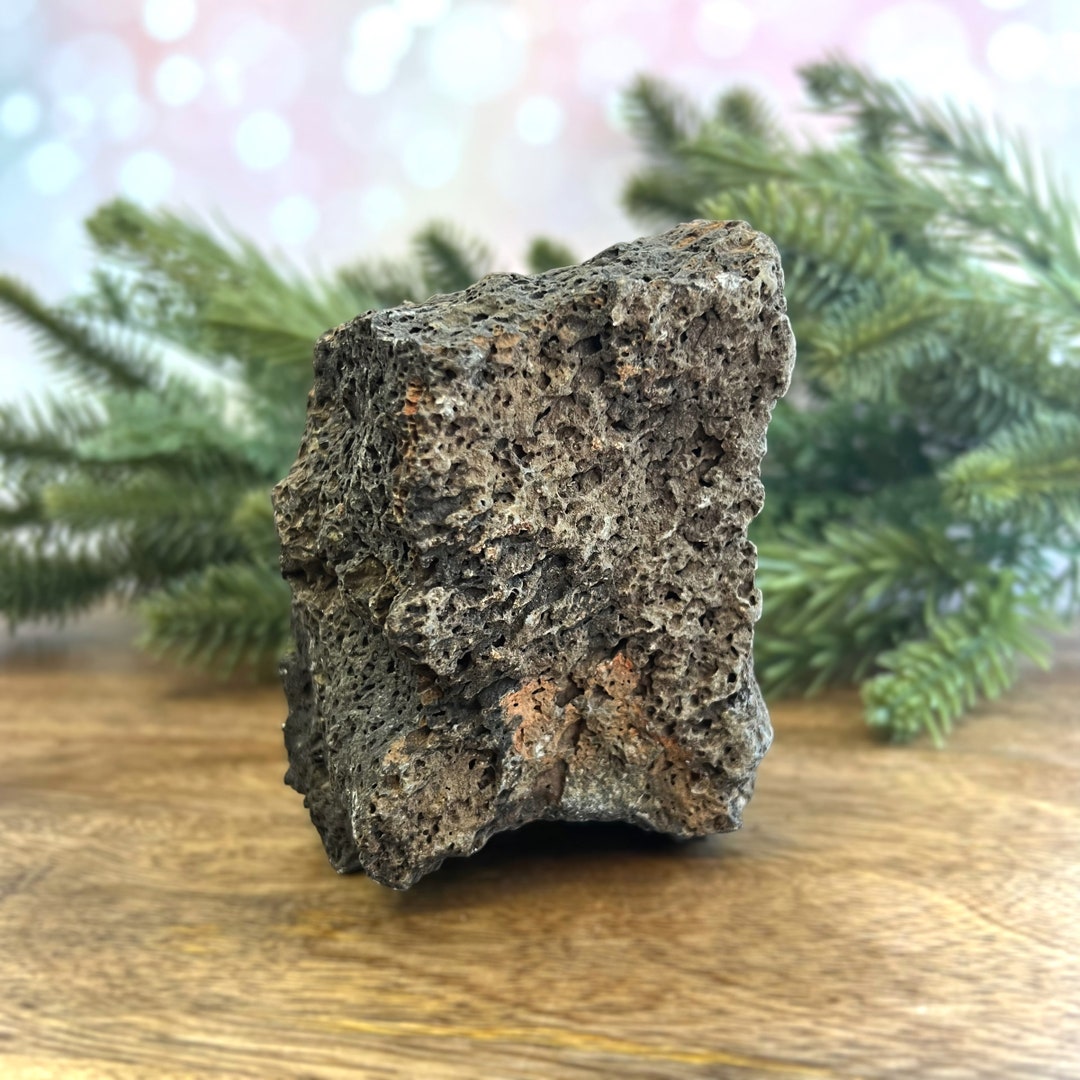 Lava Rock Stone Raw Crystal Volcanic Rocks and Minerals Vintage Specimen With Label Essential ...