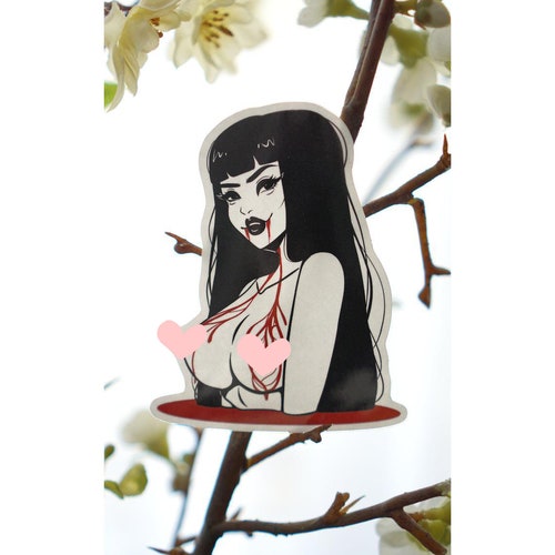 Ecchi Girl Sticker Anime Lewd Nsfw Waifu Sexy Girl Etsy