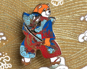 Shiba inu samurai enamel pin-shiba inu-dog enamel pin-shiba | Etsy