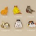 Cats enamel pins-cat gifts-enamel pin-brooch-calicocat-fat | Etsy