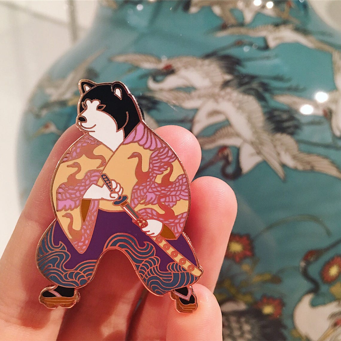 Black Shiba Samurai Pin-shiba Pin-horse Fiddle Press-enamel - Etsy Canada