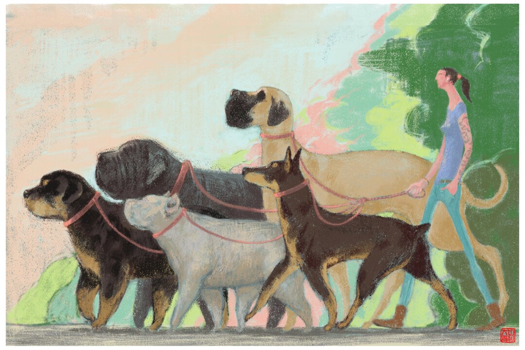 Big Girls_big Dog_dog_dog Art_dog Drawing_dog Painting_digital_dog ...