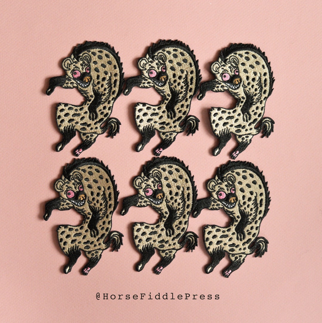 Hyena Patch_illustration_zoo_animal_iron on Patch_painting_original Art ...