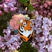 Tiger and Peonies Enamel - Etsy