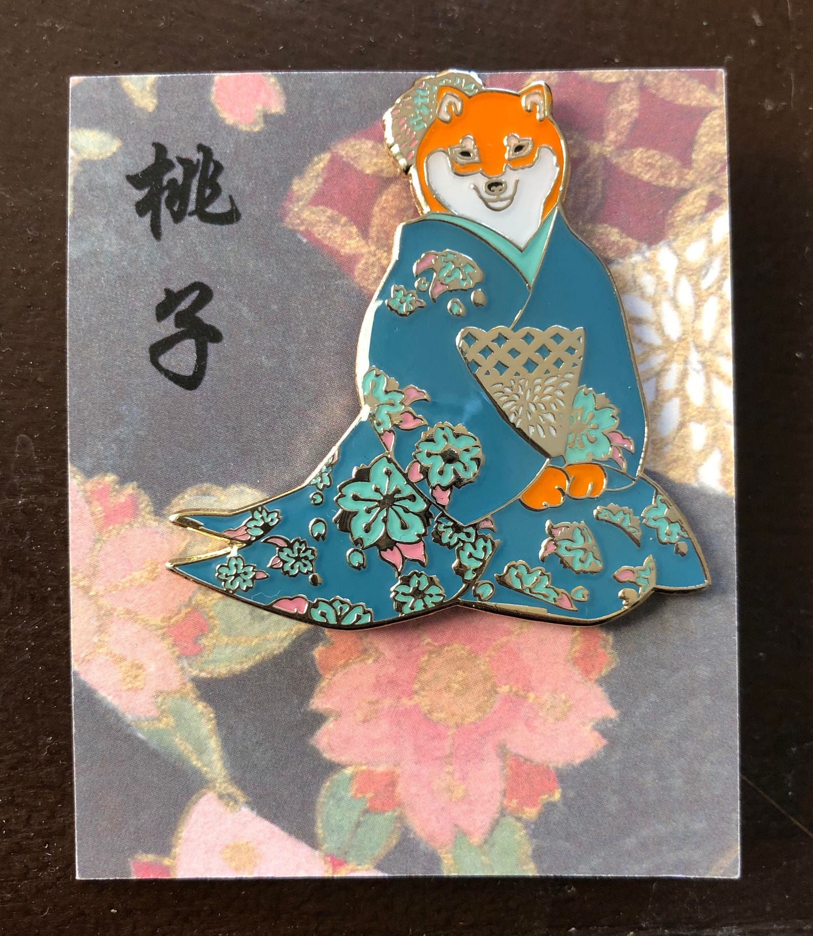 Blue Shiba Inu Geisha Enamel Pin-shiba Inu Enamel Pin-geisha - Etsy Canada