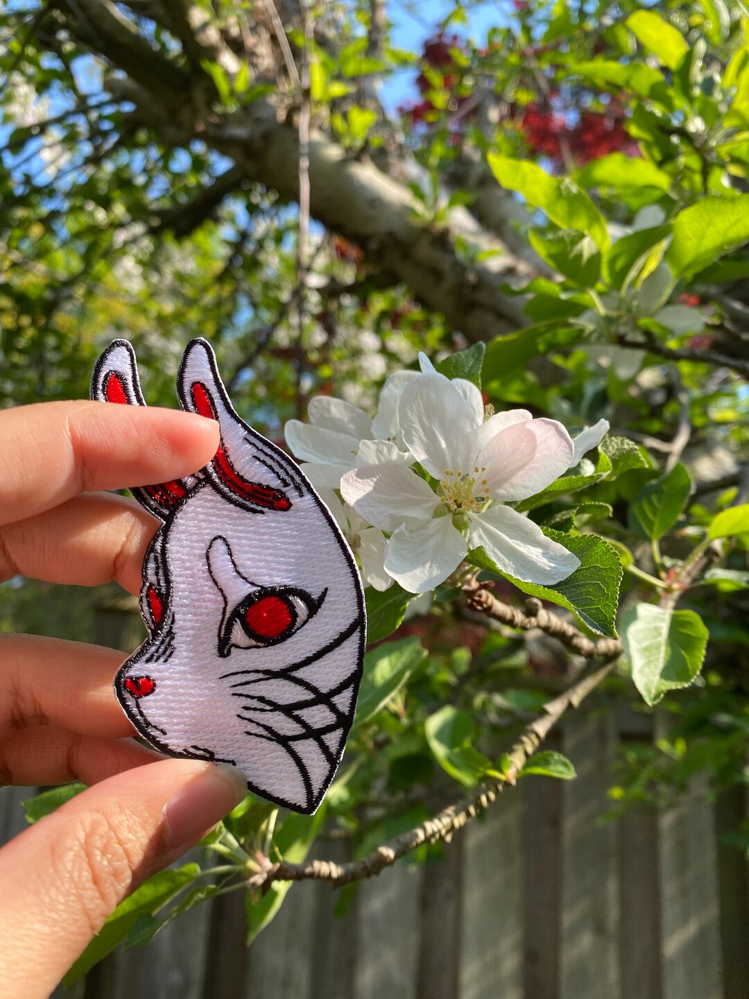 Rabbit Mask Iron on Patch_patches_japanese Mask_horsefiddlepress ...