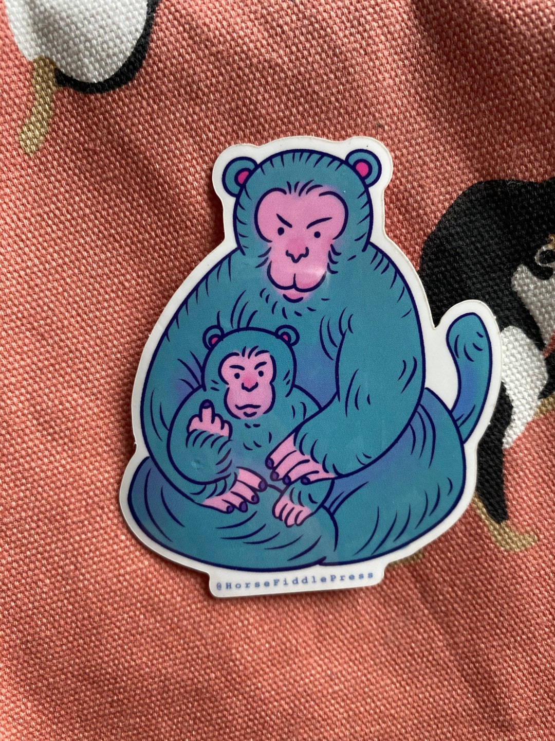 Middle Finger Monkey Vinyl Sticker_funny_cool_monkeylover_silly_prank ...